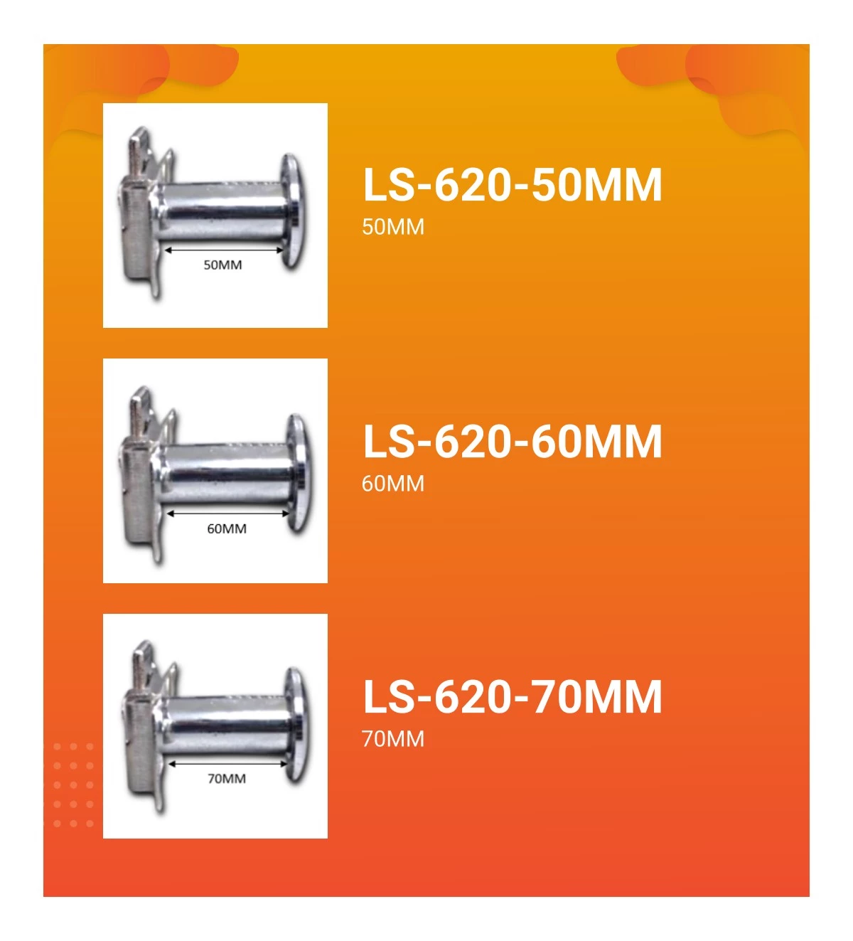 Extended Cylinder Lock LS-620-50MM 50MM / 60MM / 70MM for drawer ...