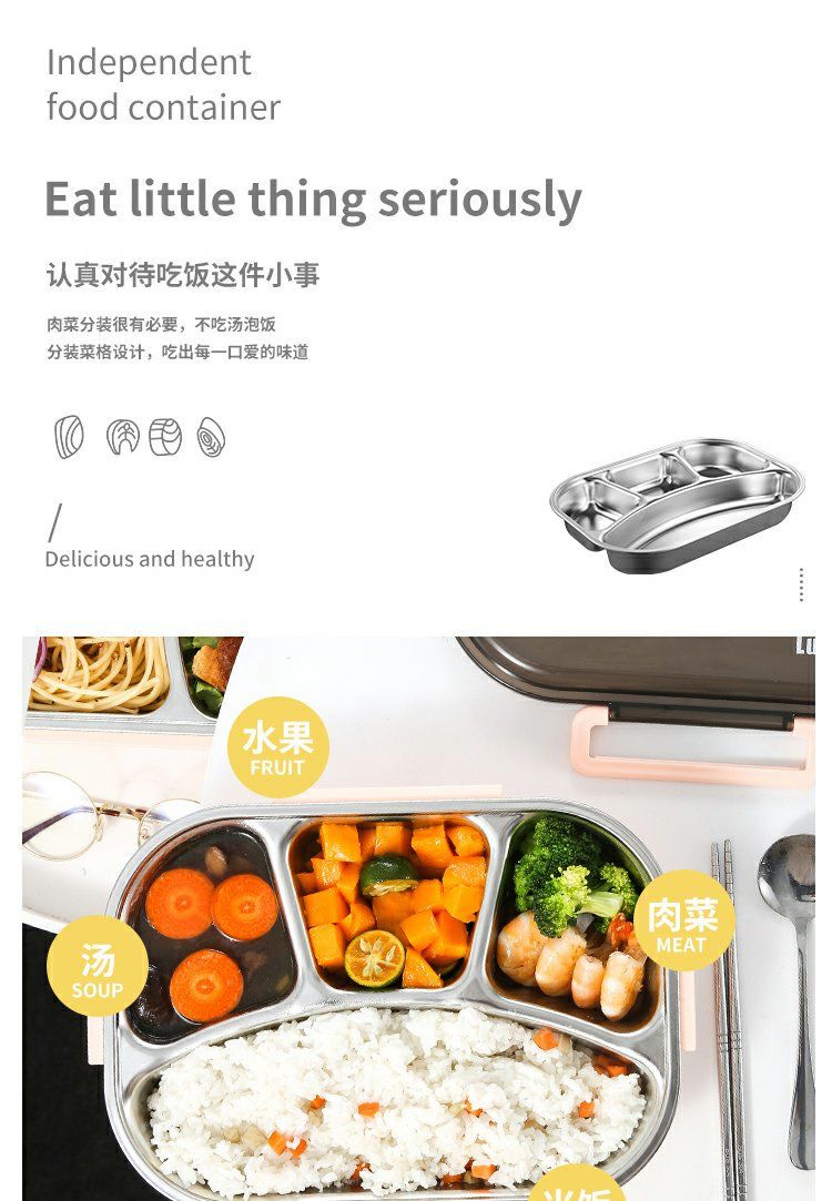 DX | READY STOCK🏠 304 Stainless Steel Bento Layer Lunch Box Storage ...