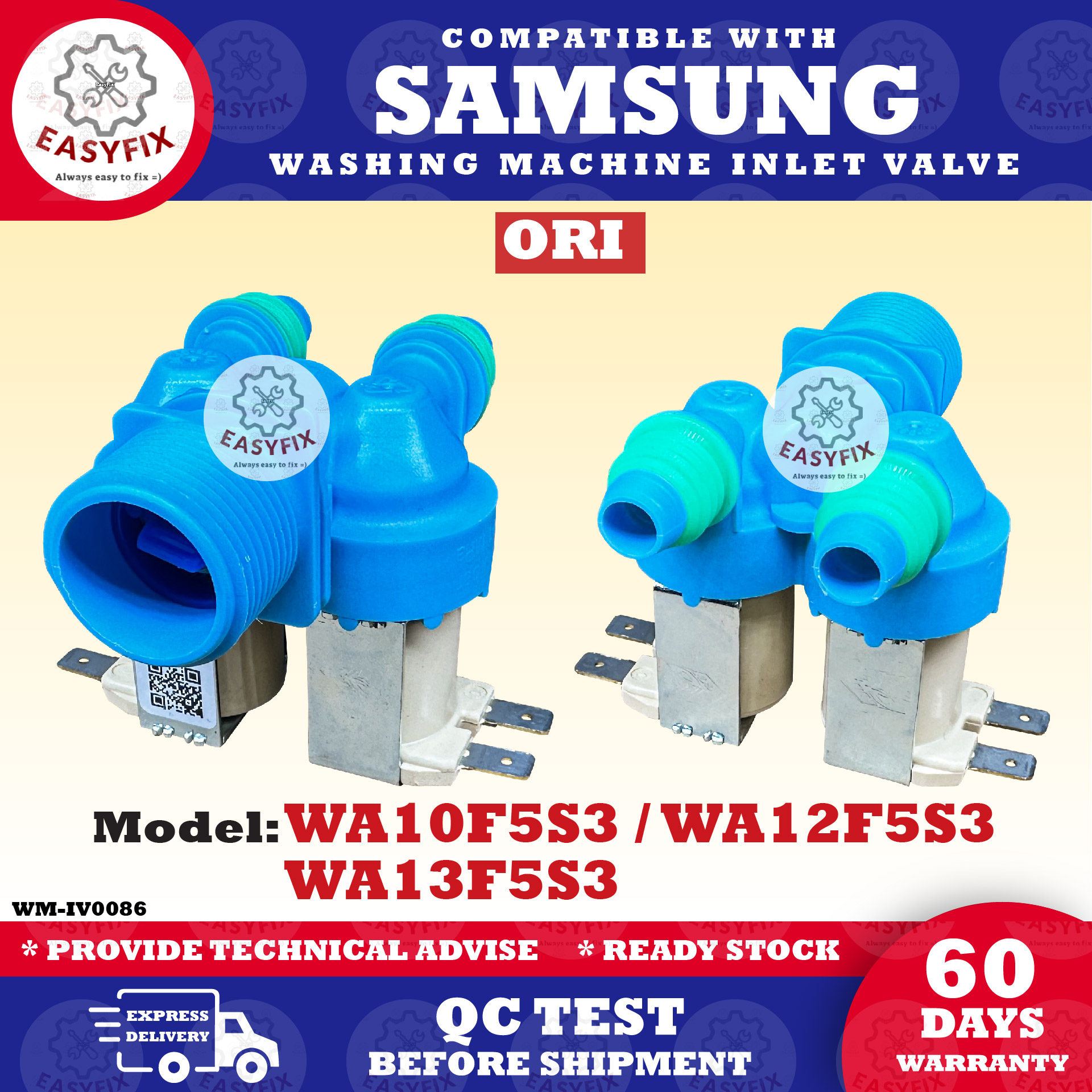 WA10F5S3 / WA12F5S3 / WA13F5S3 COMPATIBLE WITH SAMSUNG WASHING MACHINE ...