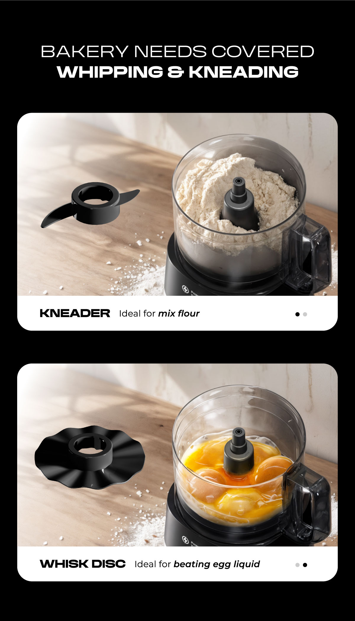 Russell Taylors PowerCrush 9-in-1 Food Processor 1.5L 750W FP6 (Blend ...