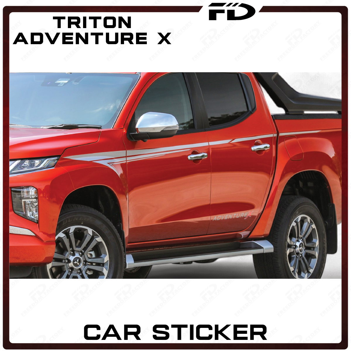 MITSUBISHI TRITON Body Sticker Side Lining - Triton Stiker 4x4 Pelekat ...