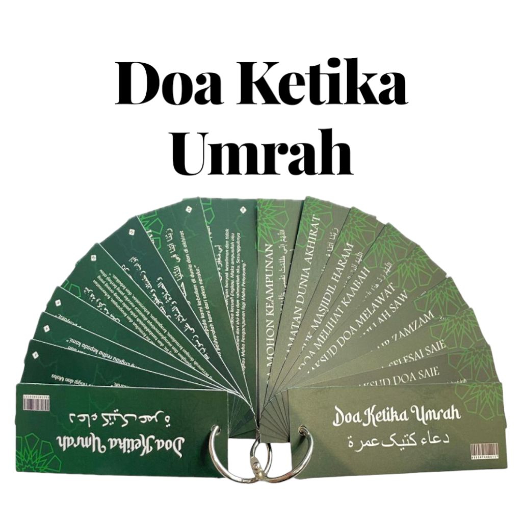 BUKU NOTA DOA ZIKIR TAWAF DAN DOA KETIKA UMRAH MINI FLASHCARD BOOK ...