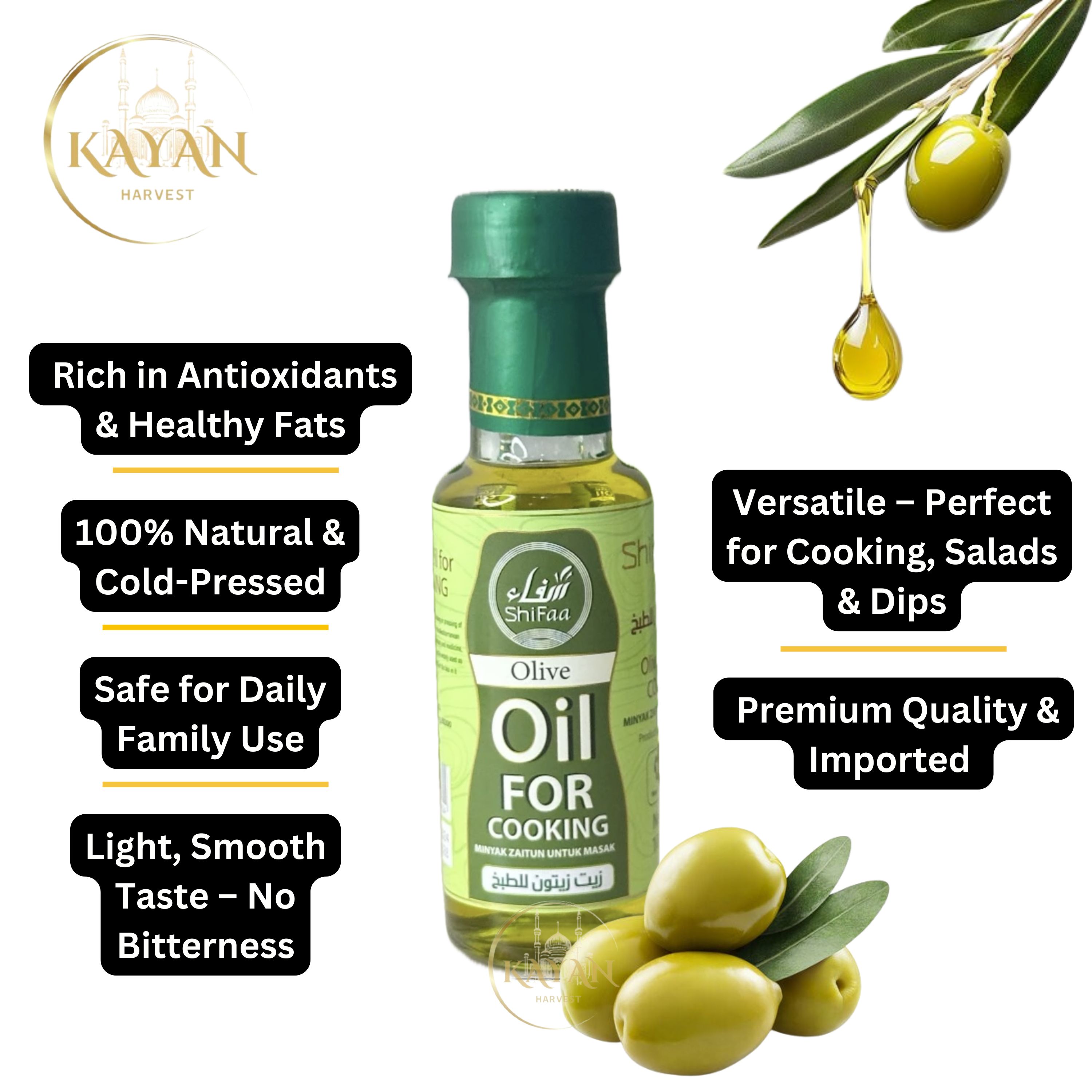 Shifaa Olive Oil for Cooking | Minyak Zaitun Asli | Healthy Halal ...