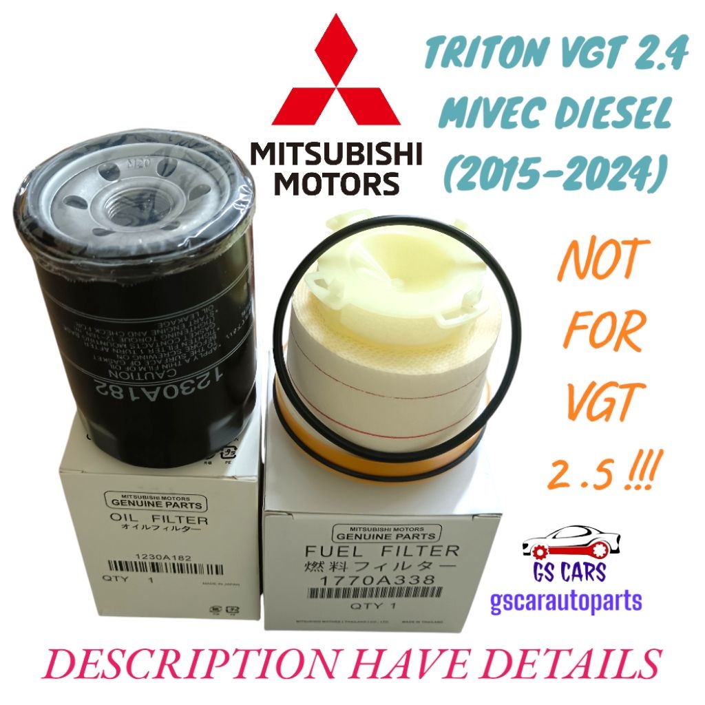 Ready stock Mitsubishi triton vgt 2.4 2016-2023 mivec engine oil filter ...