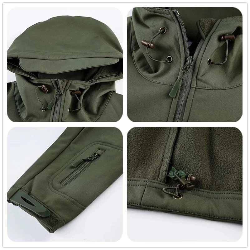 🚚LOCAL SALES&COD 🚚 Tactical Jackets Men's Windproof Hooded Jacket Thick ...