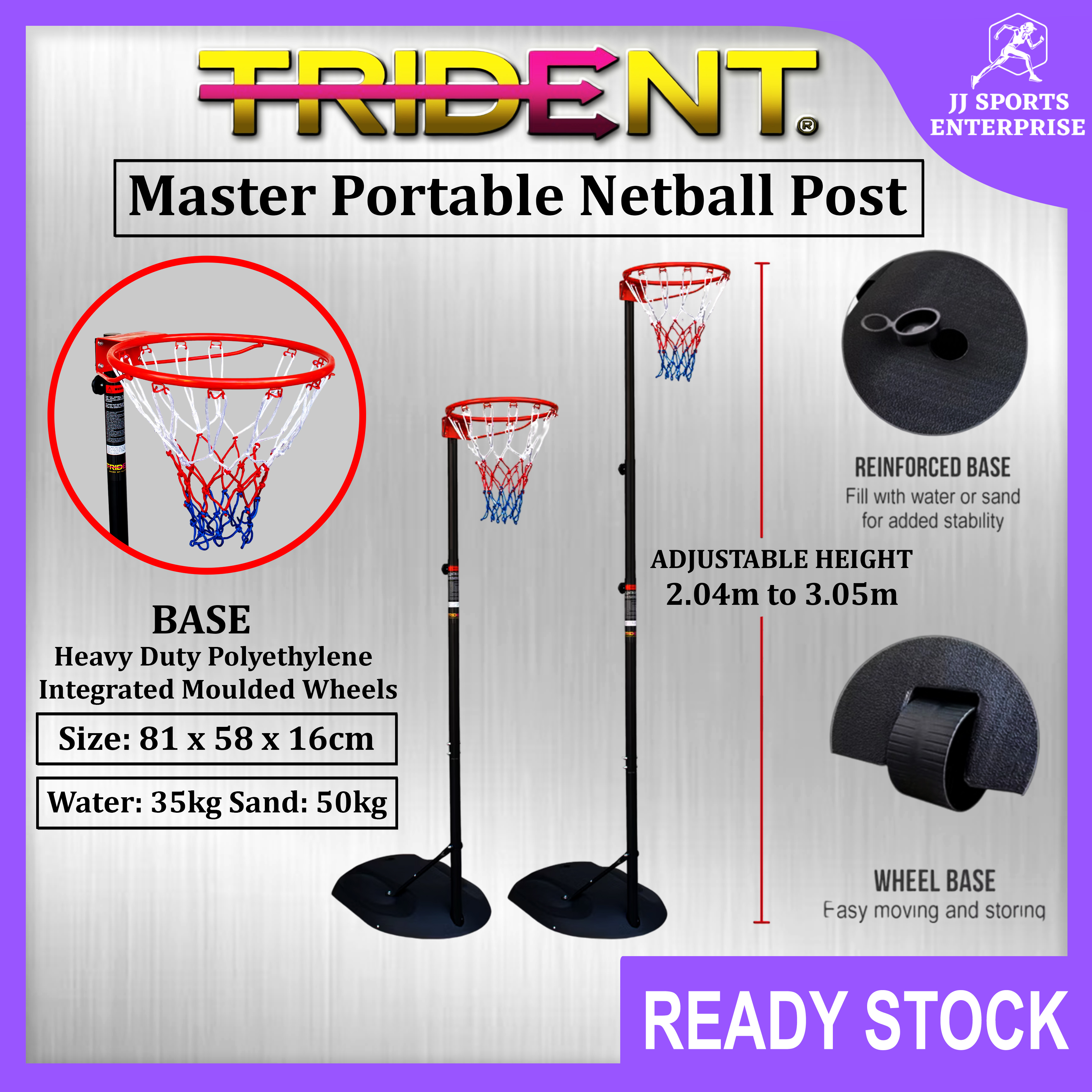 Trident Master Portable Netball Post Bola Jaring | Shopee Malaysia