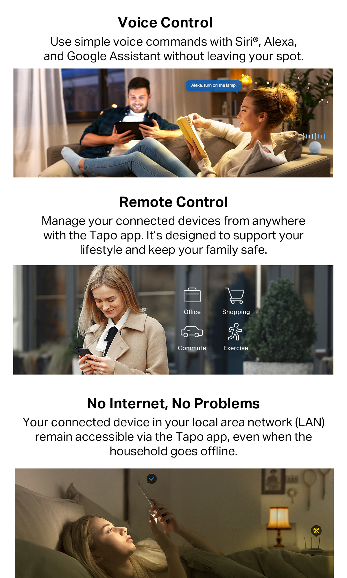 TP-Link 4 Outlets WiFi Smart Power Strip Extension Plug Sockets Surge ...