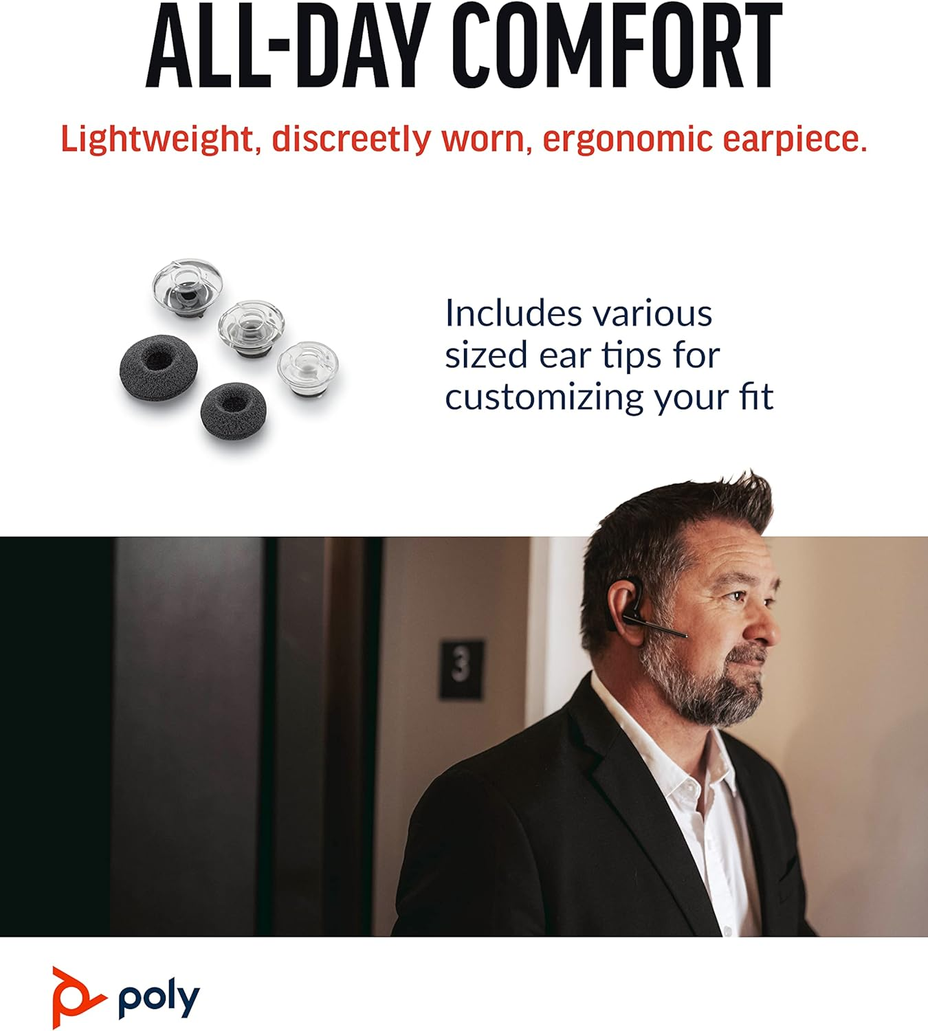 POLY VOYAGER LEGEND WIRELESS HEADSET- SINGLE-EAR BLUETOOTH W/NOISE ...