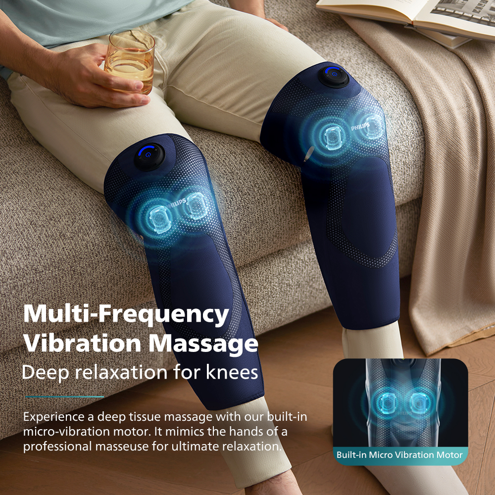 Philips Extended Knee and Calf Massager with Vibration & Heat 3D ...