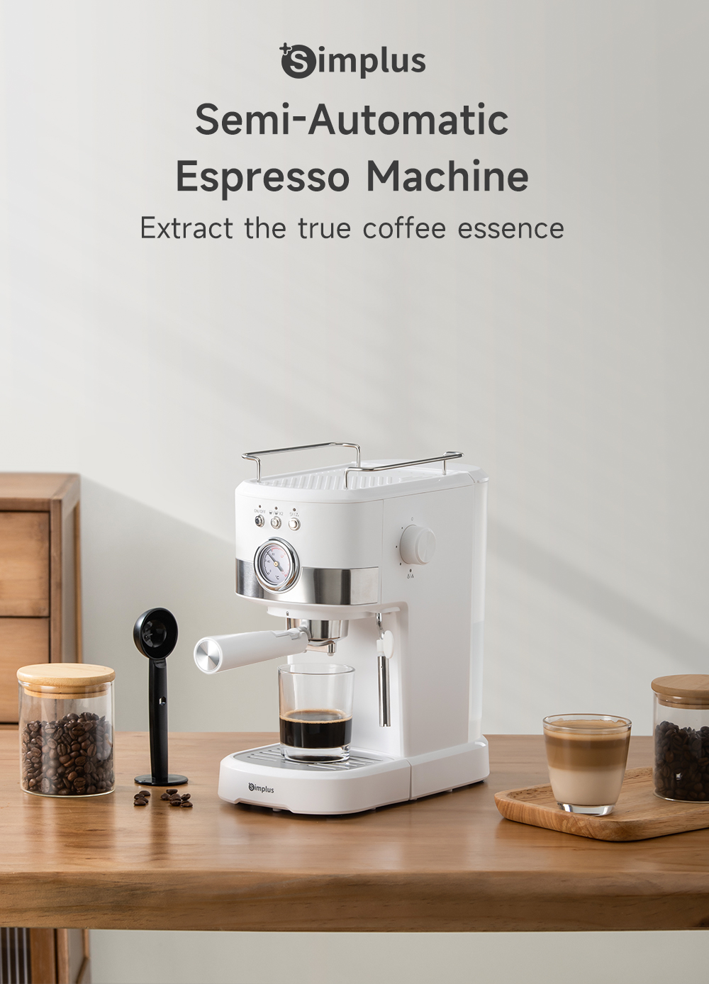 【Exclusive Price】Simplus Coffee Maker Semi Auto Espresso Extraction ...