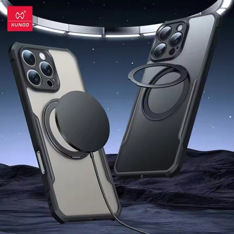 XUNDD 360° Rotatable Magnetic Ring Case for iPhone 17/16/15/14/13 Pro ...