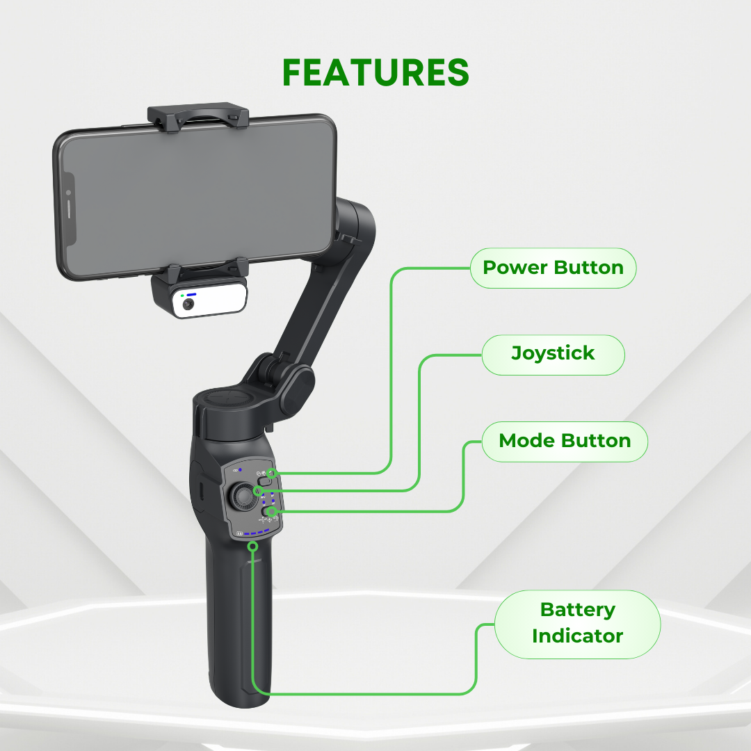 GS L7B L9 Lite M1 Smartphone 3 Axis Gimbal APP Bluetooth Connect Tracking Instant Power Up AI ...