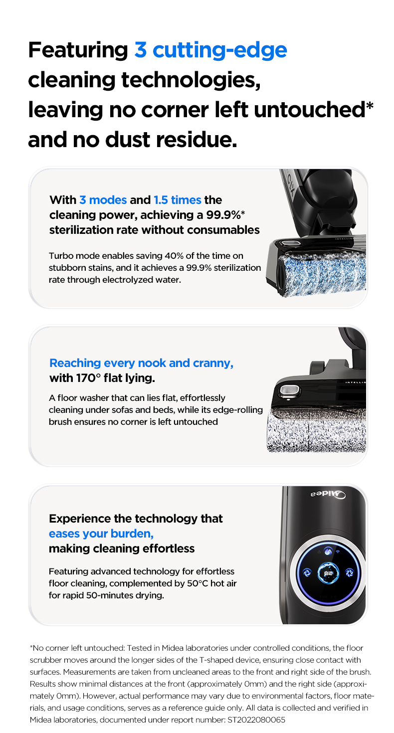 Midea MVC-X10 Floor Washer / Wet & Dry Cordless Vacuum Cleaner With ...