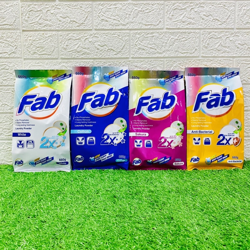 FAB DETERGENT POWDER 660G (LAUNDRY POWDER) | Shopee Malaysia