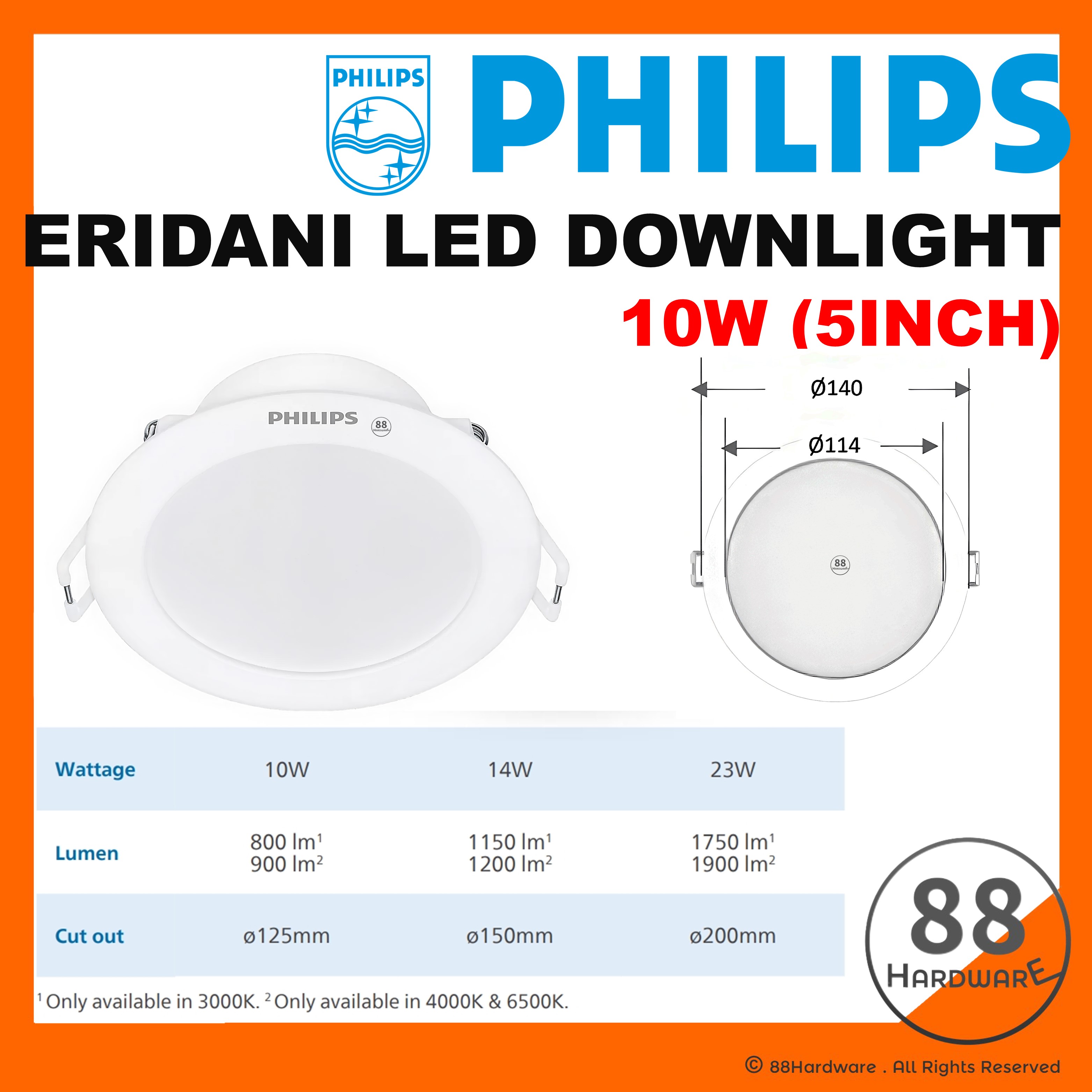 【100%ORI】*ready stock Eridani PHILIPS led downlight lampu downlight ...