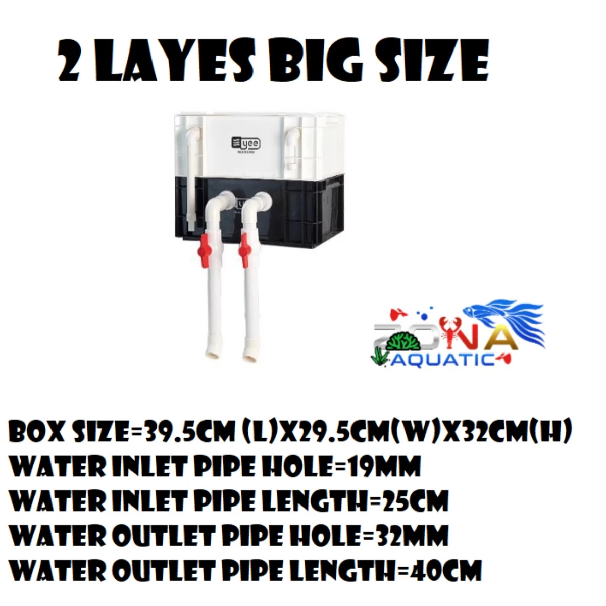 READY STOCK | YEE AQUARIUM FILTER BOX | 2-3 LAYERS FILTER BOX | FISH ...