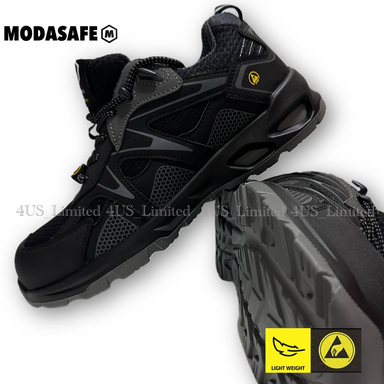 Modasafe M-201 Anti-static Low Cut 4.5" Laces-Up Safety Shoes (Sirim ...