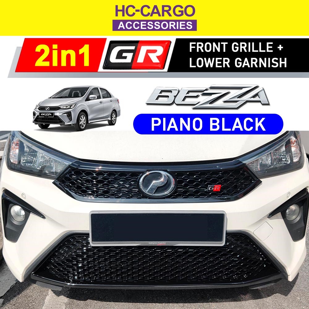 Perodua Bezza Facelift 2020 - 2024 B300 GR Honeycomb Grille Glossy ...