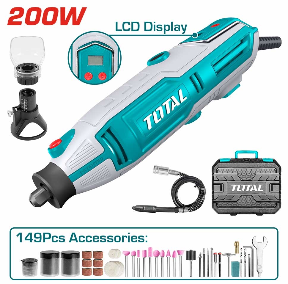 Total Mini Grinder Tool Set | Portable Electric Grinder | TG513326 ...