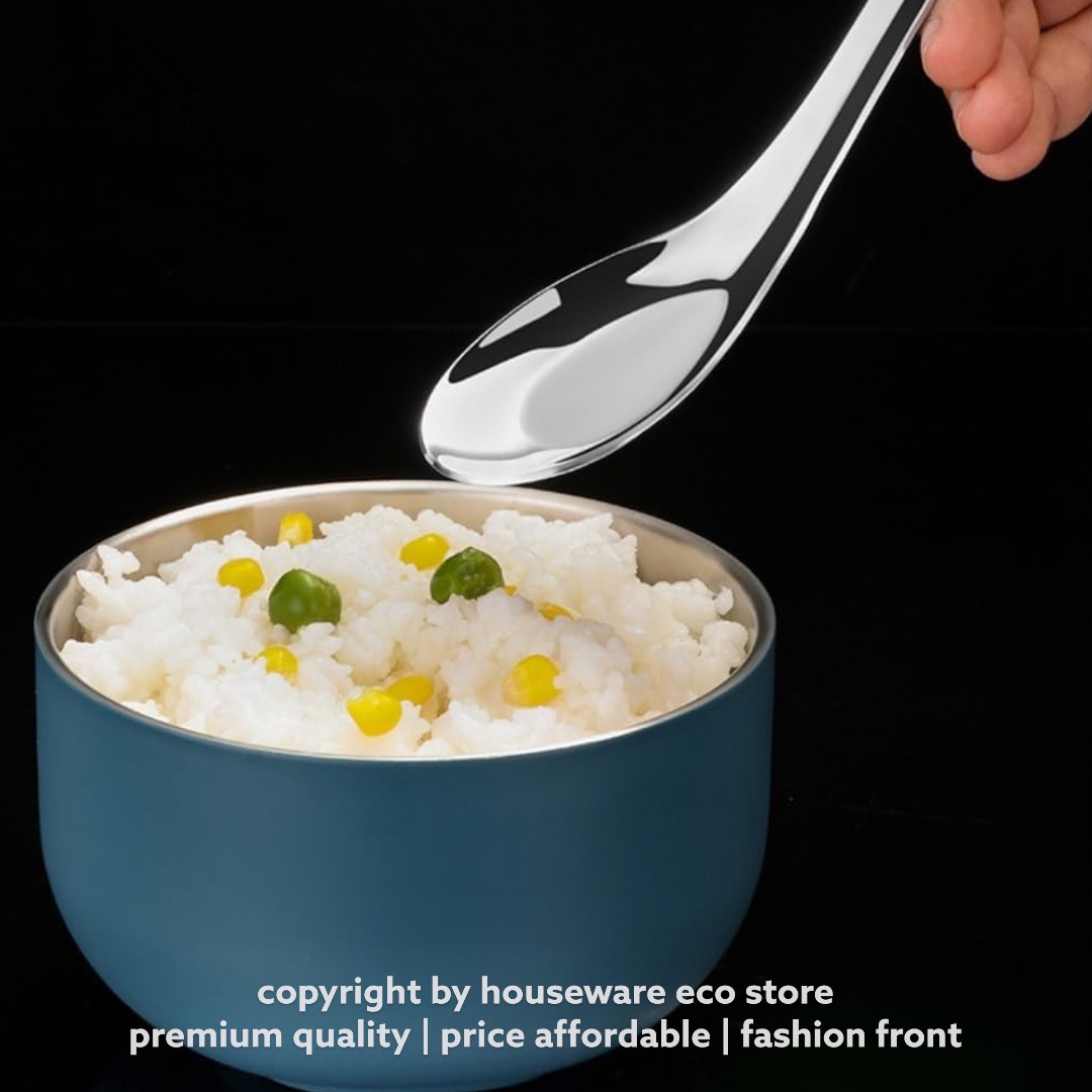 Zebra Stainless Steel Chinese Spoon Jumbo / Rice Soup Spoon Laksa Spoon ...