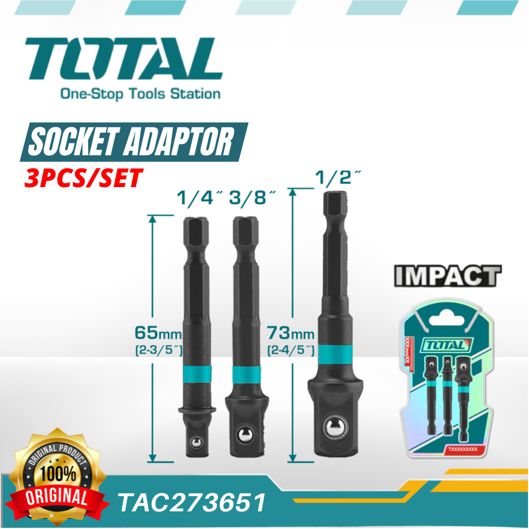 TOTAL TAC273651 3 Pcs Socket Adaptor | Shopee Malaysia