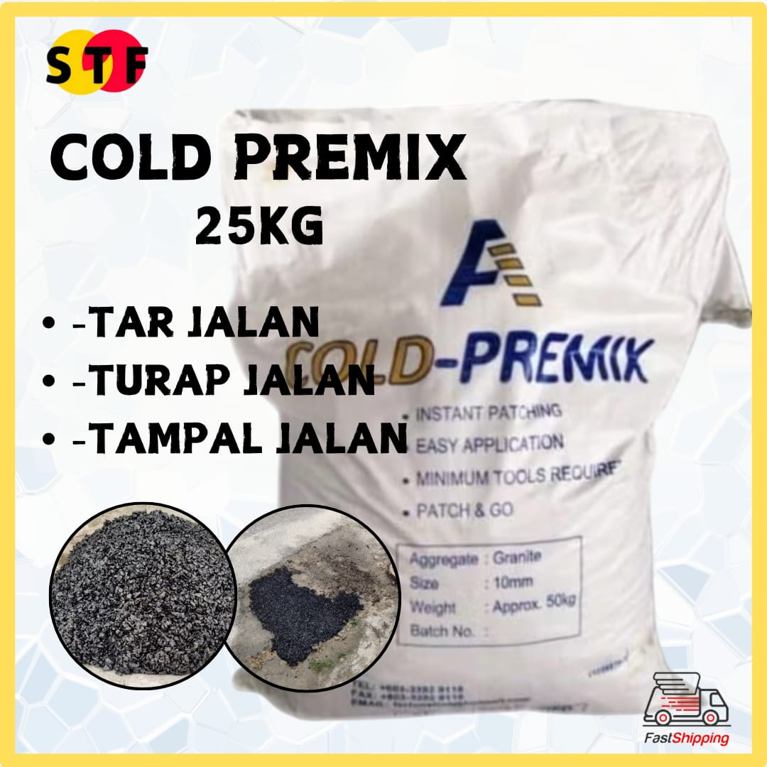 All weather Cold Road Premix 25KG BAG cold mix Asphalt Turap Jalan ...