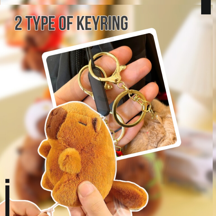 ⭐Moo Baby Cabibara Keychain Barang Capybara Keychain Plushie Keychain ...