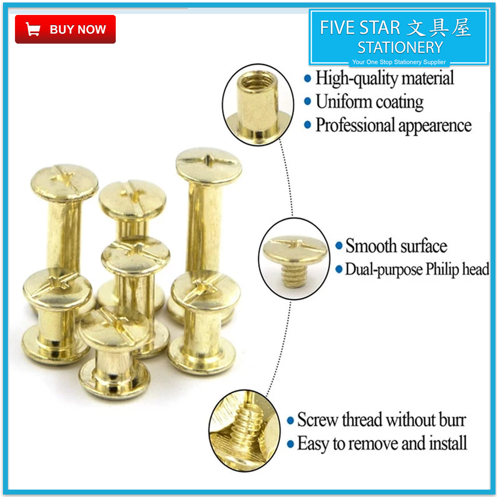 Screw Binder 6mm-100mm | Brass Binding Interscrew & Extension Set ...