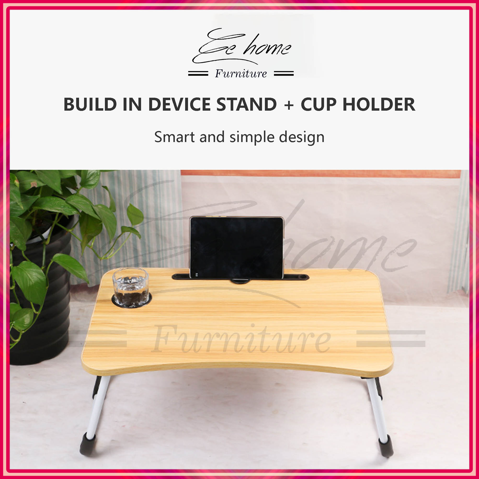 EE HOME Small Multipurpose Foldable Table Portable Table Meja Berfungsi ...