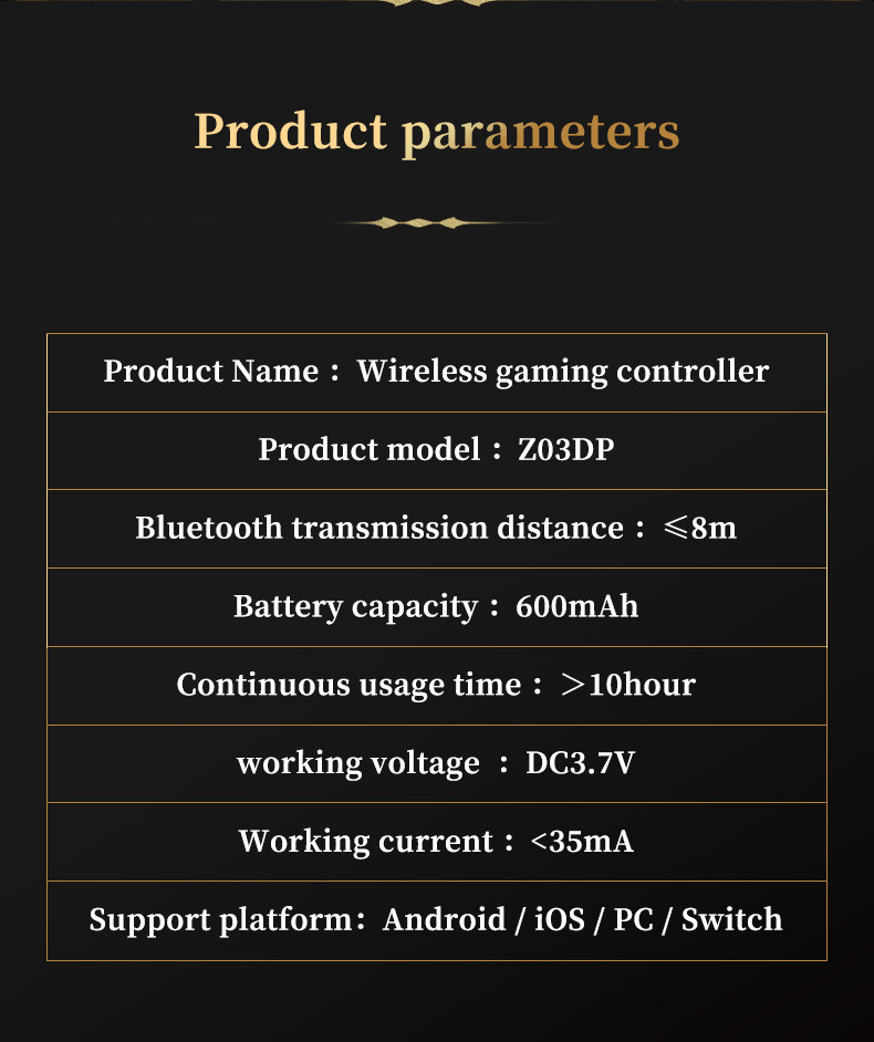 Z03DP Wireless Gaming Controller 2.4G USB + Bluetooth Gamepad Android ...