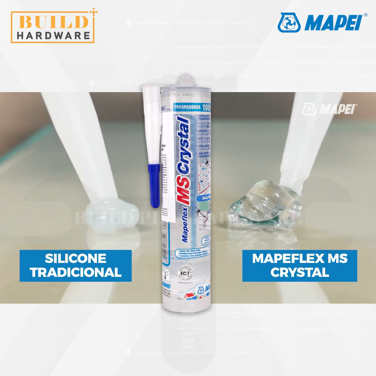 MAPEI Mapeflex MS45 MS Crystal 300ml Grey Clear White Multi Purpose ...