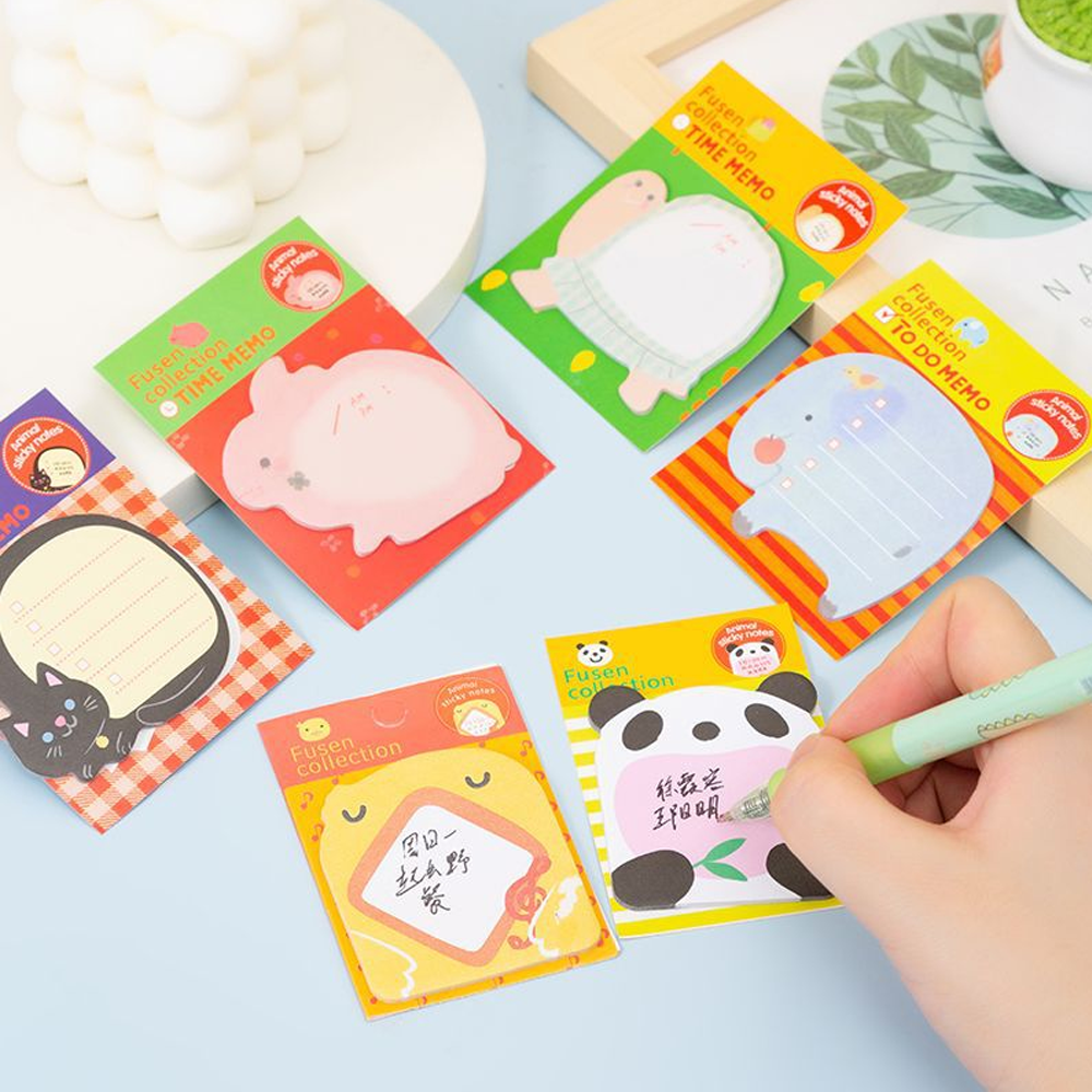 Realeos Cute Cartoon Memo Sticky Note Zoo Animal Park Sticker Tear Off ...