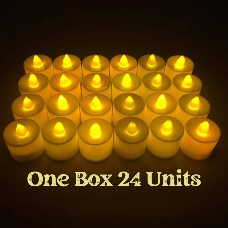 (Free Battery) Flicker Yellow LED Candle Flicker LED Romantic Candle ...