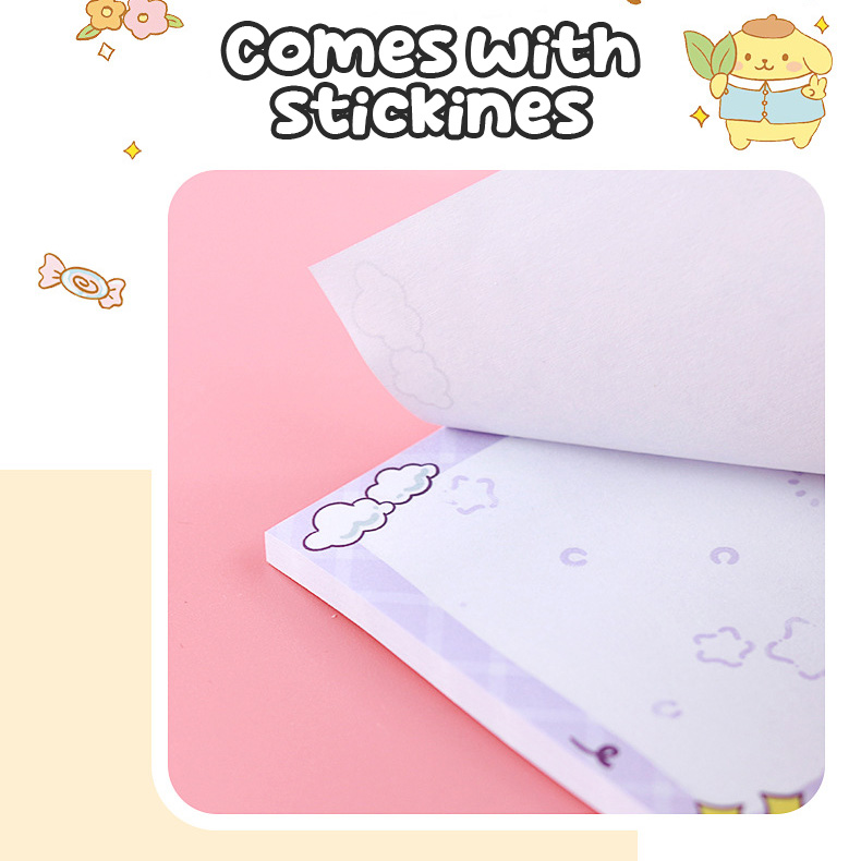 Whitespace 50sheets Cute Sanrio Sticky Notes Cartoon Notepad Kids Memo ...