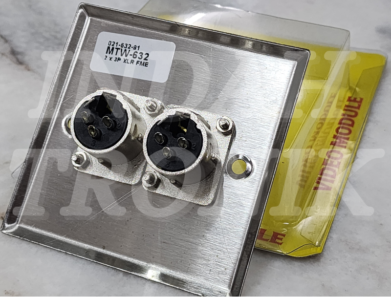 Maxcon Dual XLR Female 3" x 3" Metal Wall Plate Wall Socket 3Pin Double ...