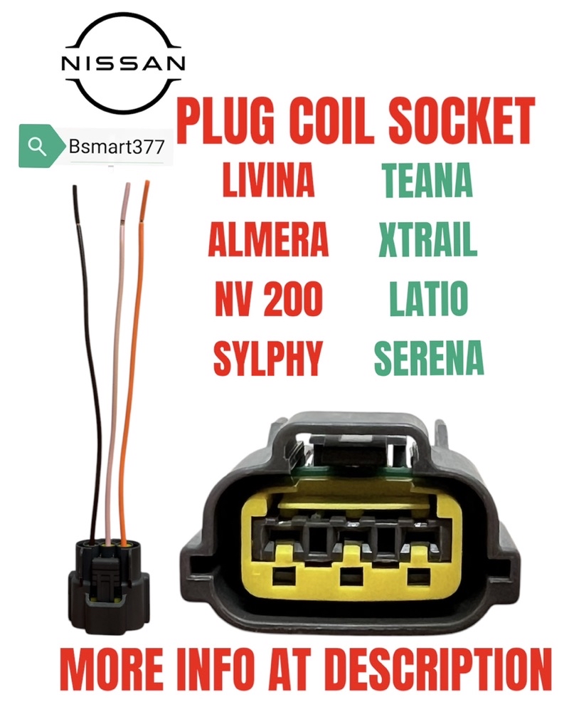 Nissan plug coil socket livina / almera / nv200 van/xtrail/latio/sylphy ...