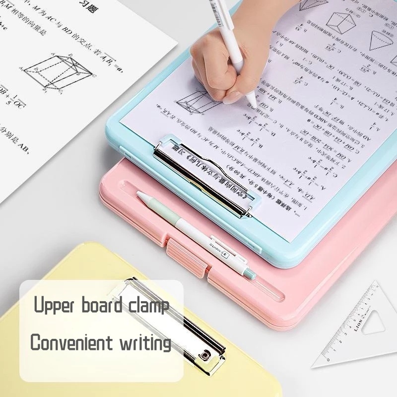 A4 Clipboard Box With Storage Writting Board Dekstop File Storage Box ...