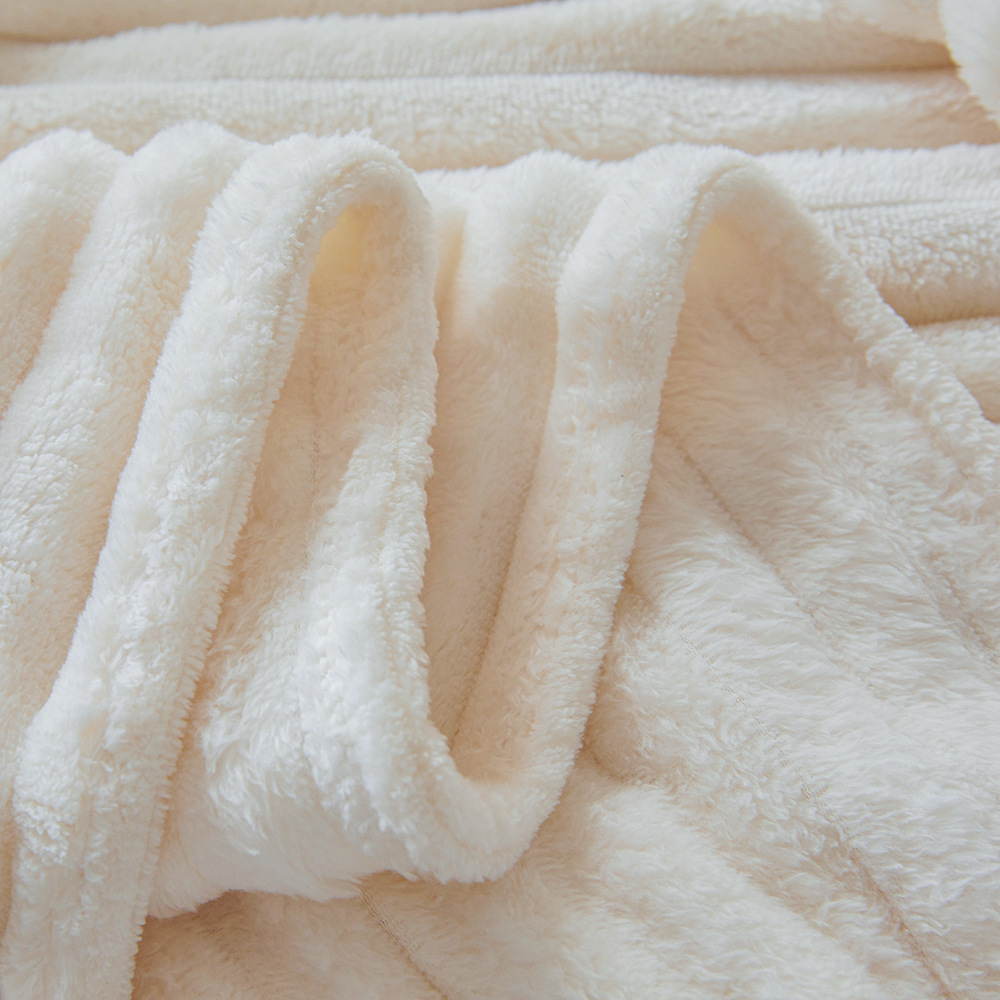 Super King Selimut Flannel Velvet Plush Throw Blanket Sofa Office Silky ...