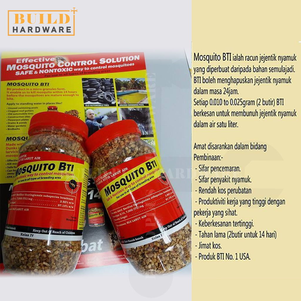 MOSQUITO BTI Safe & Non-toxic way to control mosquitoes 安全与无毒灭蚊配方 (100g ...