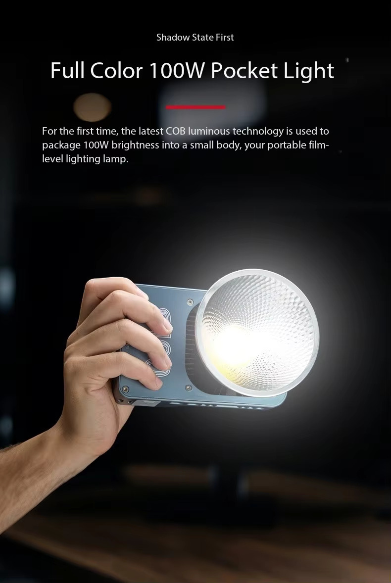 ZSYB S100 LED Video Light & S100 RGB Video Light 100W Full Color Pocket ...