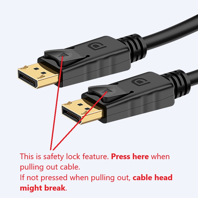 DP To DP 1.8M DisplayPort Cable Display Port PC Computer TV Monitor ...