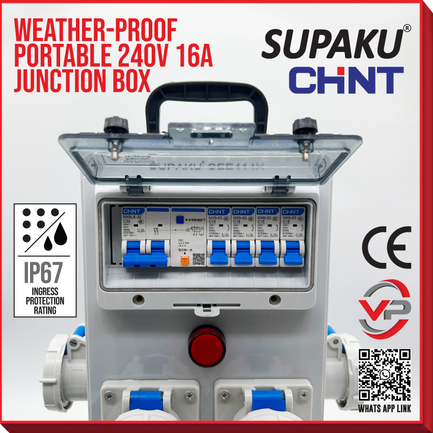 SUPAKU WEATHERPROOF CEE 414X IP67 16A 240V EXTENSION BOX JUNCTION BOX ...