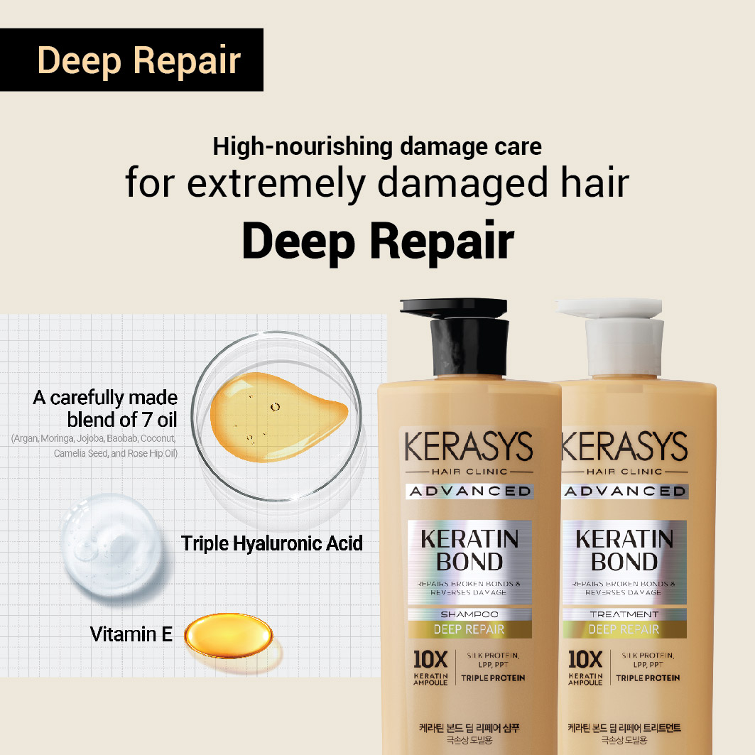 Kerasys Advanced Keratin Bond Deep Repair Treatment (600ml) | Shopee ...