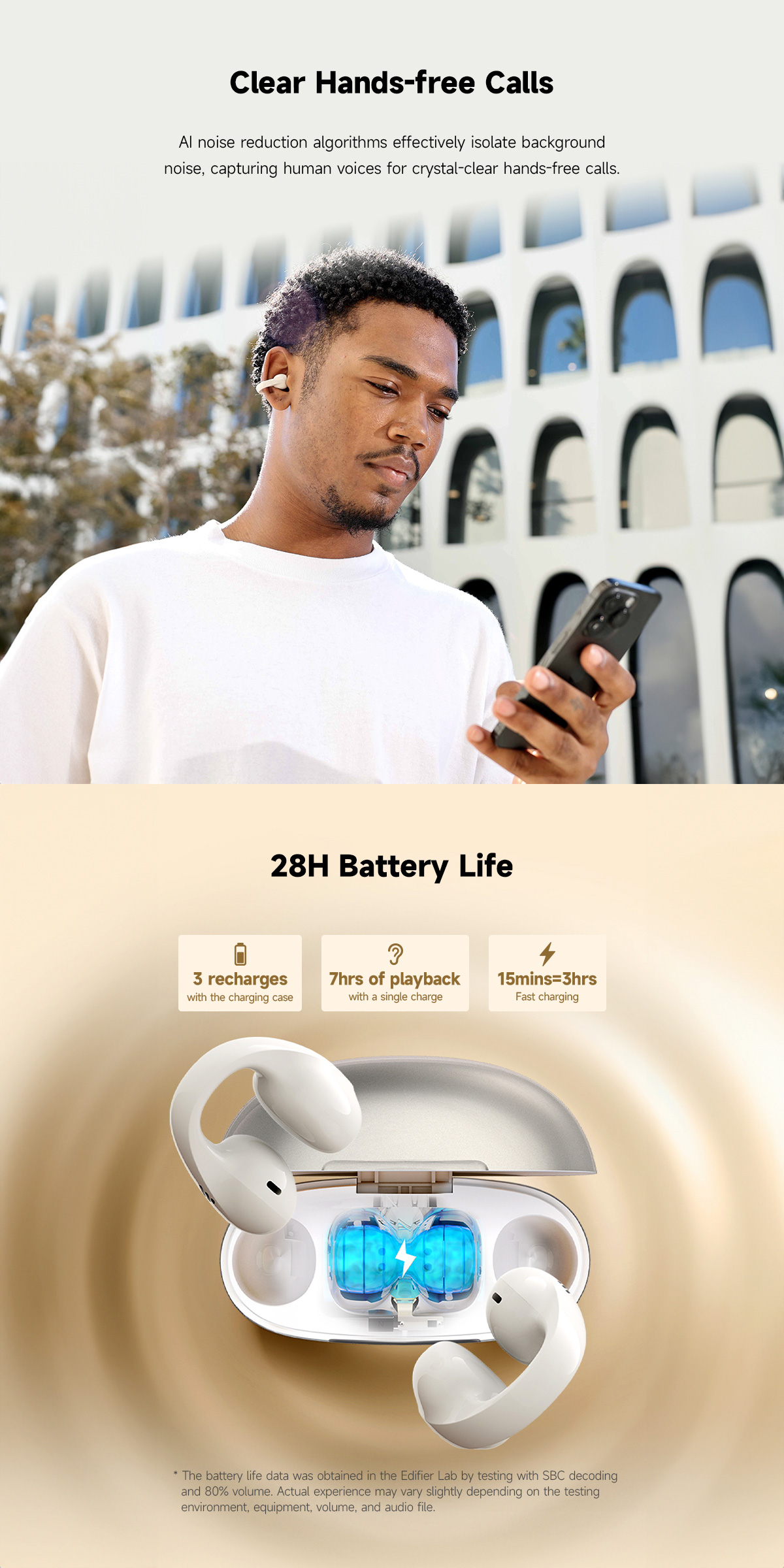 Edifier Comfo C Open-ear Wireless Sport Earphones with ConneX ...