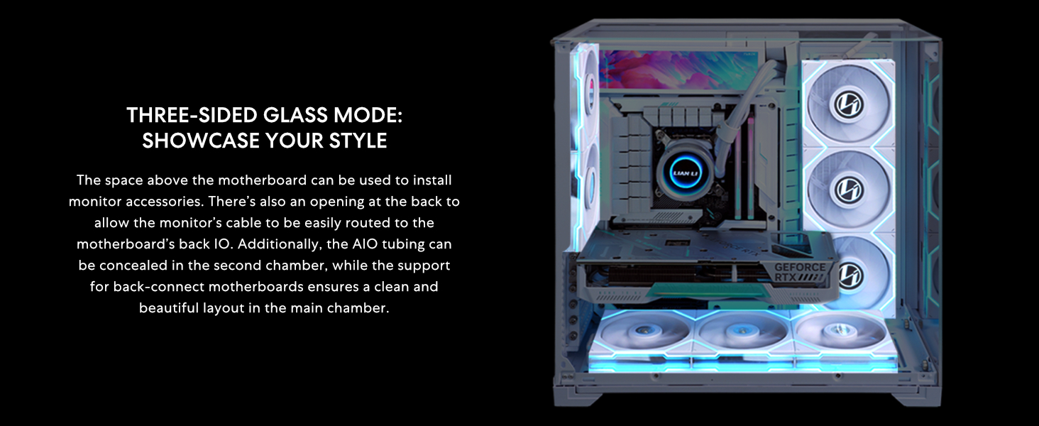 LIAN LI O11 Vision Compact - Dual Chamber Mid Tower T.G Chassis with ...