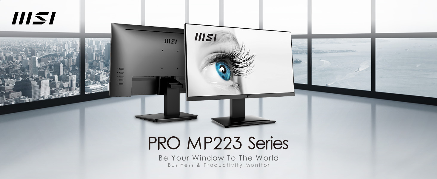 MSI PRO MP223 / MP225 21.45'' FHD 100HZ 1MS IPS Business Productivity ...