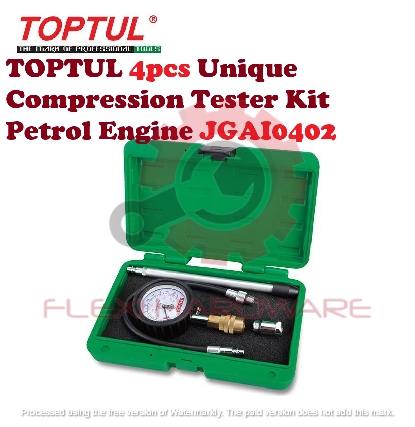 TOPTUL 4pcs Unique Compression Tester Kit Petrol Engine JGAI0402 ...