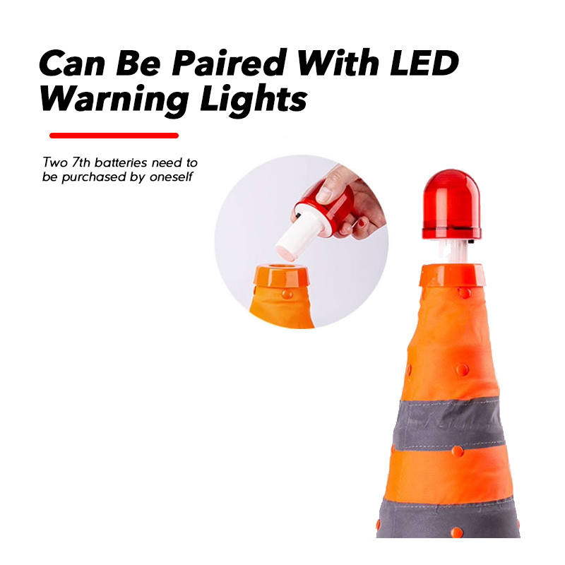 45/60CM Foldable Reflective Cones Parking Durable Folding Cone Traffic ...