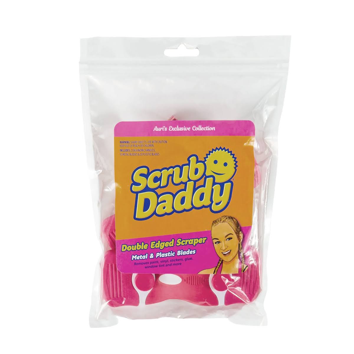 [Scrub Daddy MY] Auri's Double Edged Pink Scraper for cleaning tough ...