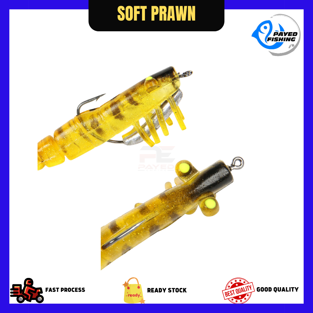 Umpan Udang Getah Palsu Rubber Shrimp Bait 4 Jenis Berbeza, Udang Tohe ...